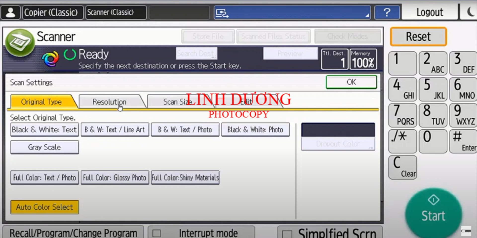 Cách scan CMND 2 mặt trên 1 trang bằng máy photocopy